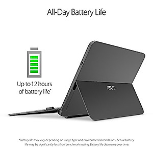 ASUS 10.1” Transformer Mini T103HA-D4-GR, 2 in 1 Touchscreen Laptop, Intel Quad-Core, 128GB SSD, Grey, pen and keyboard included