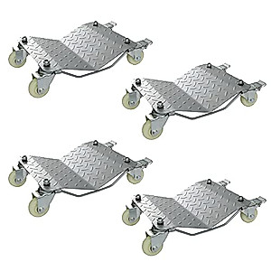 HONYTA Car Dollies-4 Pieces Heavy Duty Tire Car Skates Wheel Car Vehicle Dolly with 6000LBS Bearing Capacity for Moving Cars