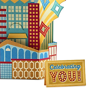 Hallmark Paper Wonder Musical Pop Up Birthday Card with Lights (Marquee, Plays Celebration)