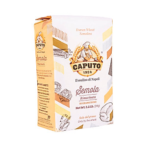 Antimo Caputo Semolina Flour 2.2 LB (Pack of 2) Bulk Italian Durum Semola Flour - All Natural Dough for Fresh Pasta