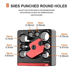 Twotrees Dowel Maker Jig Kit, Metric 8mm to 20mm Adjustable Dowel Cutter, Electric Drill Milling Pin Round Round Bar Dowel Jig, Suitable for Wood Rod Milling Pin Round Rod Auxiliary Tool