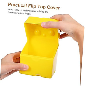 STOBAZA Sliced Cheese Storage Container, Sliced Cheese Container with Flip Lid Cheese, Cheese Slice Crisper Refrigerator Storage Rack Clamshell for Kitchen