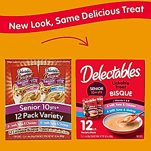 Delectables Bisque Senior Cat Treat Variety Pack, 1.4-oz, case of 12