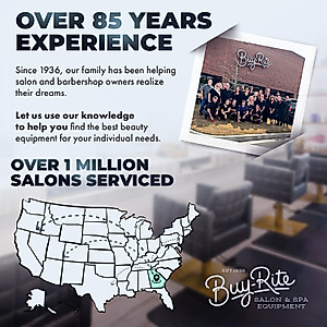 Buy-Rite Lexus Backwash Unit - Salon Shampoo Chair & Tilting Porcelain Shampoo Bowl, European Style Single Handle Faucet, Extra Wide Seat and Kick-Out Leg Rest, TS-8018B (Black)