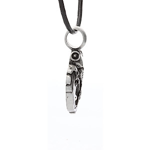 Jewelry Trends Frog on Yin Yang Pewter Pendant Necklace 18" Leather Cord