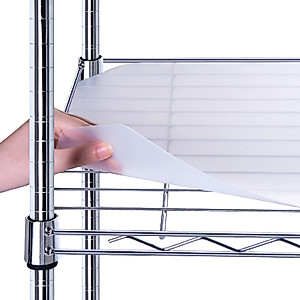 BRIAN & DANY Wire Shelf Liner 14" X 36", Set of 10, Heavy Duty Shelf Liners for Wire Shelving, Waterproof Protector Mats, Transparent