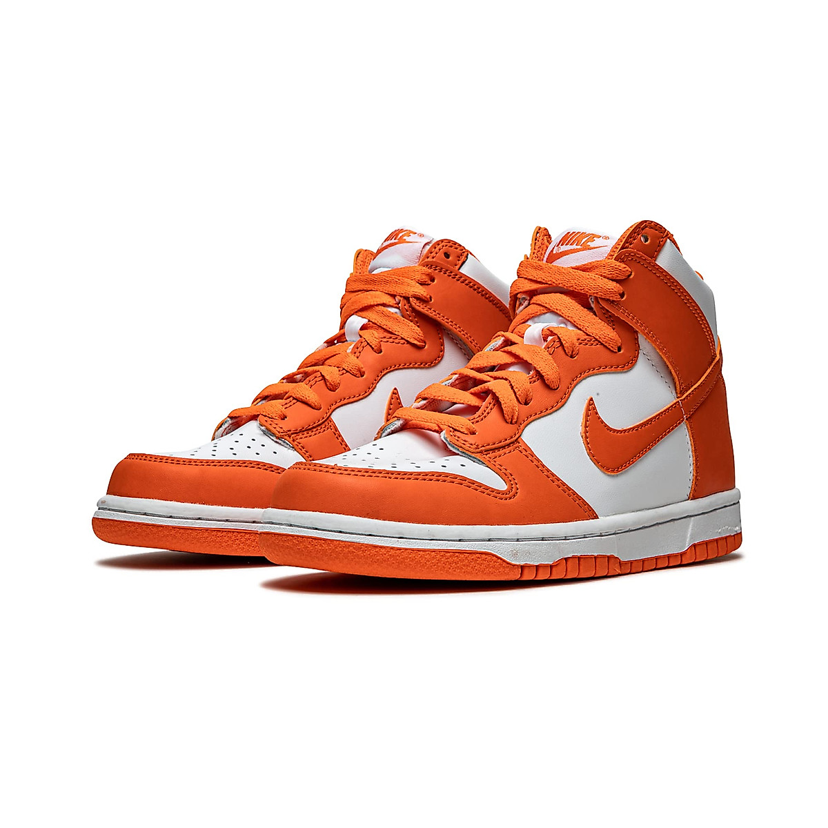 Nike Youth Dunk High GS Syracuse, White/Orange Blaze/White, 7Y