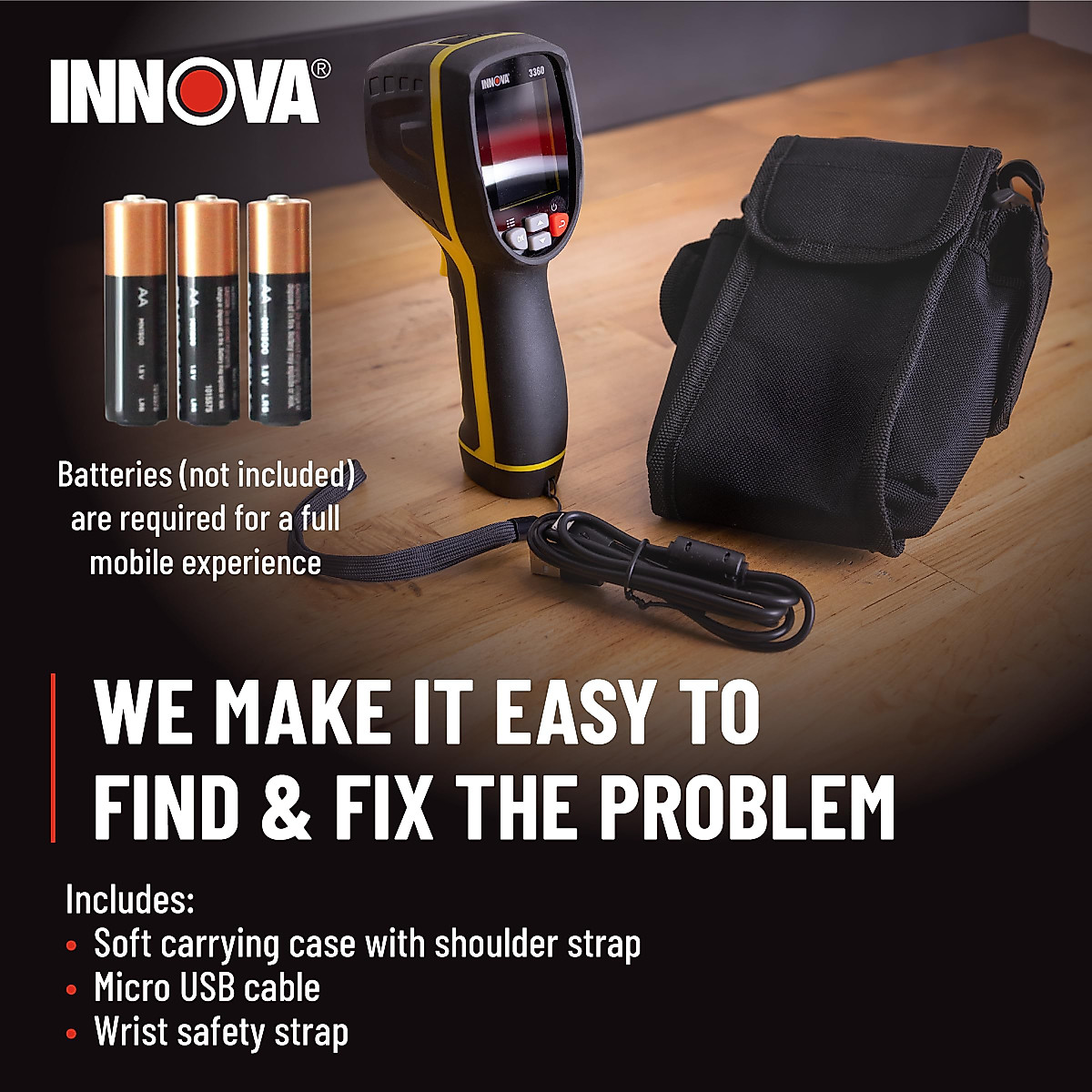 INNOVA 3360 Multi-Purpose Infrared Inspection Camera - Thermal Imaging Camera - 8.66 x 5.75 x 2.68 inches