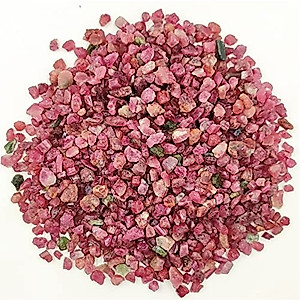 FUDGIO 100g Bulk Natural Red Tourmaline Gravel Rock Raw Crystal Specimen Gemstone Aquarium Decor Gift