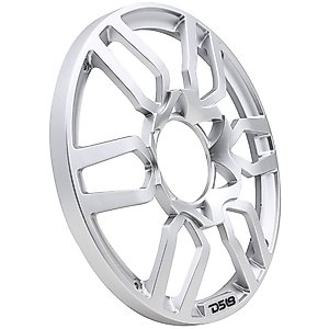 DS18 PRO-GRILL10 Speaker Cover - 10-Inch Car Audio Plastic Universal Speaker Grill Cover, Cover and Protect Your Speakers - Silver - Set of 2
