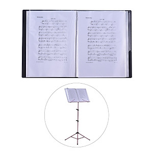 Music File Folder A4 Size Sheet Music Folder Paper Documents Music Themed 40 Pockets Storage Folder