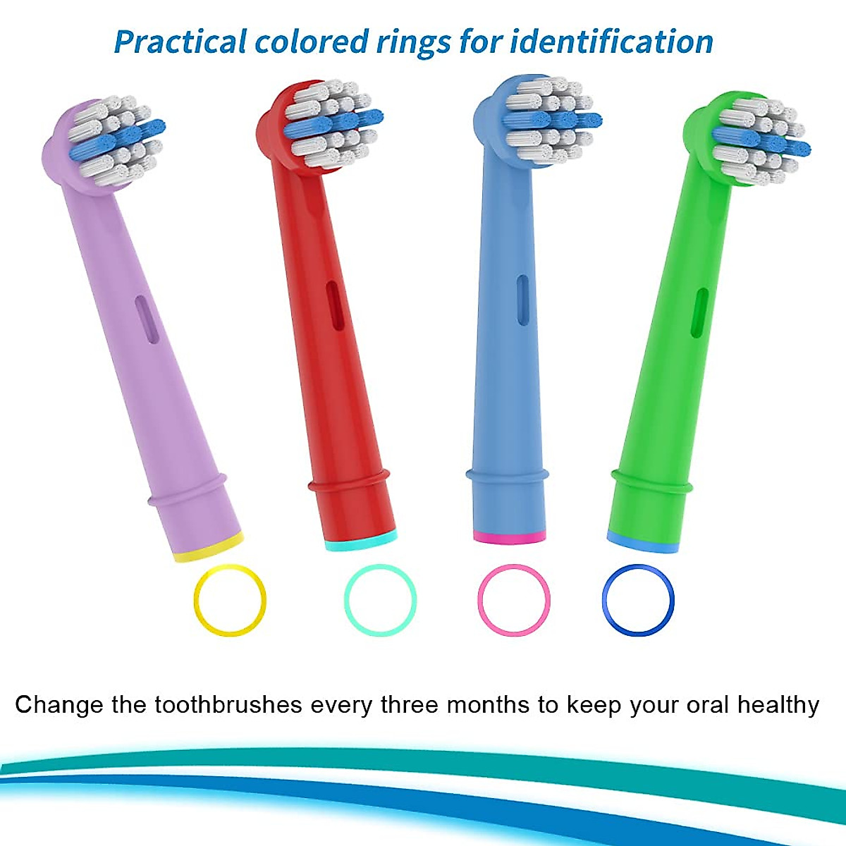 8pcs Kids Toothbrush Replacement Heads Compatible with Oral B Electric Toothbrush, Soft Bristles and Small Heads for Sensitive Teeth and Gum of The Kids