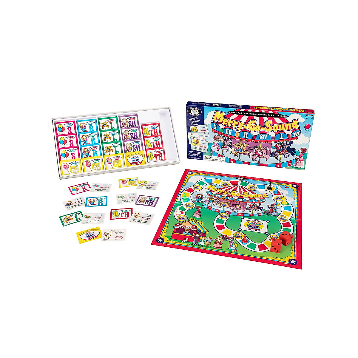 Super Duper Publications | Merry-Go-Sound® Word, Phrase, & Sentence Articulation Board Game | Educational Learning Resource for Children