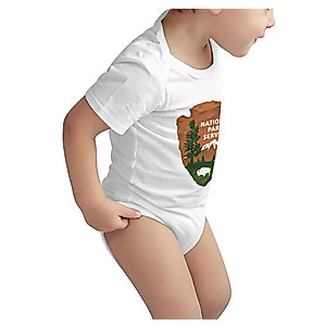 National Park Service Short Sleeve Baby Bodysuit Toddler Rompers Bodysuit Unisex White