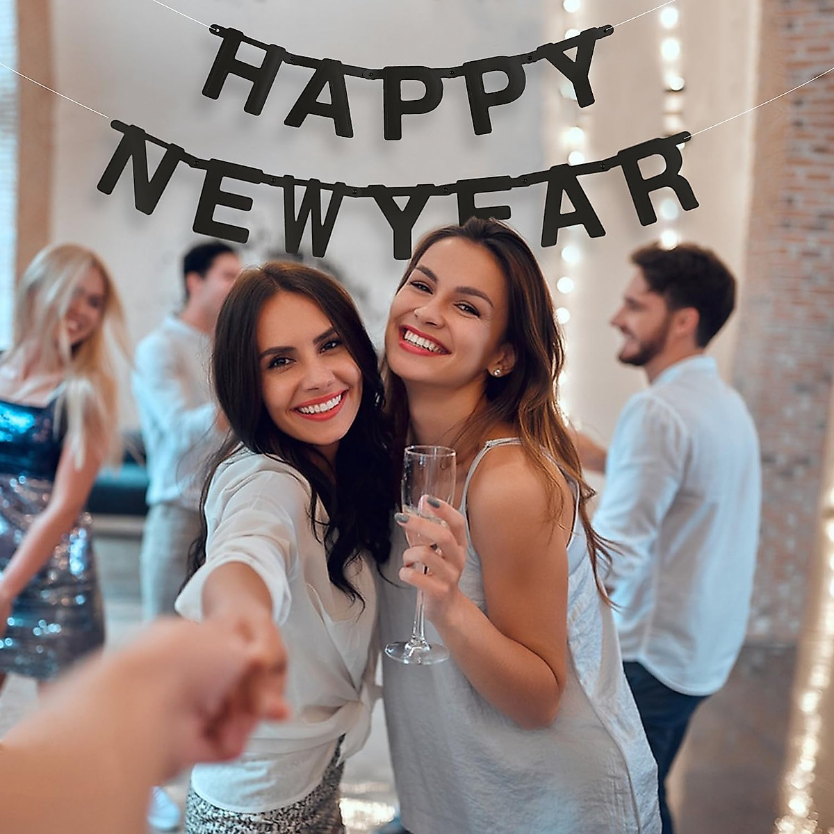 SUNBEAUTY 124 Pcs Black DIY Make Your Own Banner Customizable Letters Symbols Banner For Birthday Wedding Happy New Year Baby Shower Graduation Retirement Xmas Party Decoration