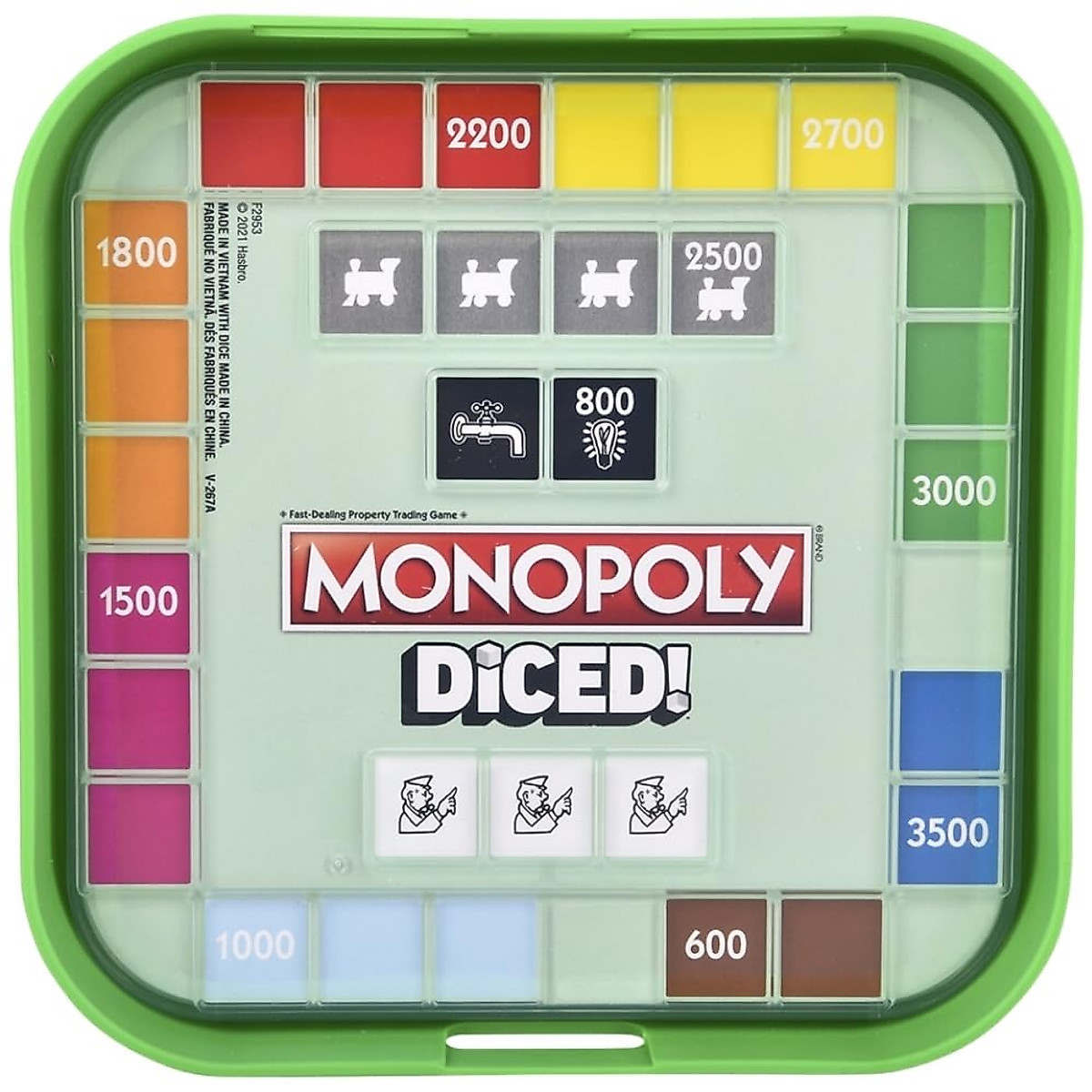 Hasbro Gaming Monopoly Diced Game, Easy to Learn Game, Quick Game, Portable Travel Board Game, Fast Game for Kids Ages 8 and Up