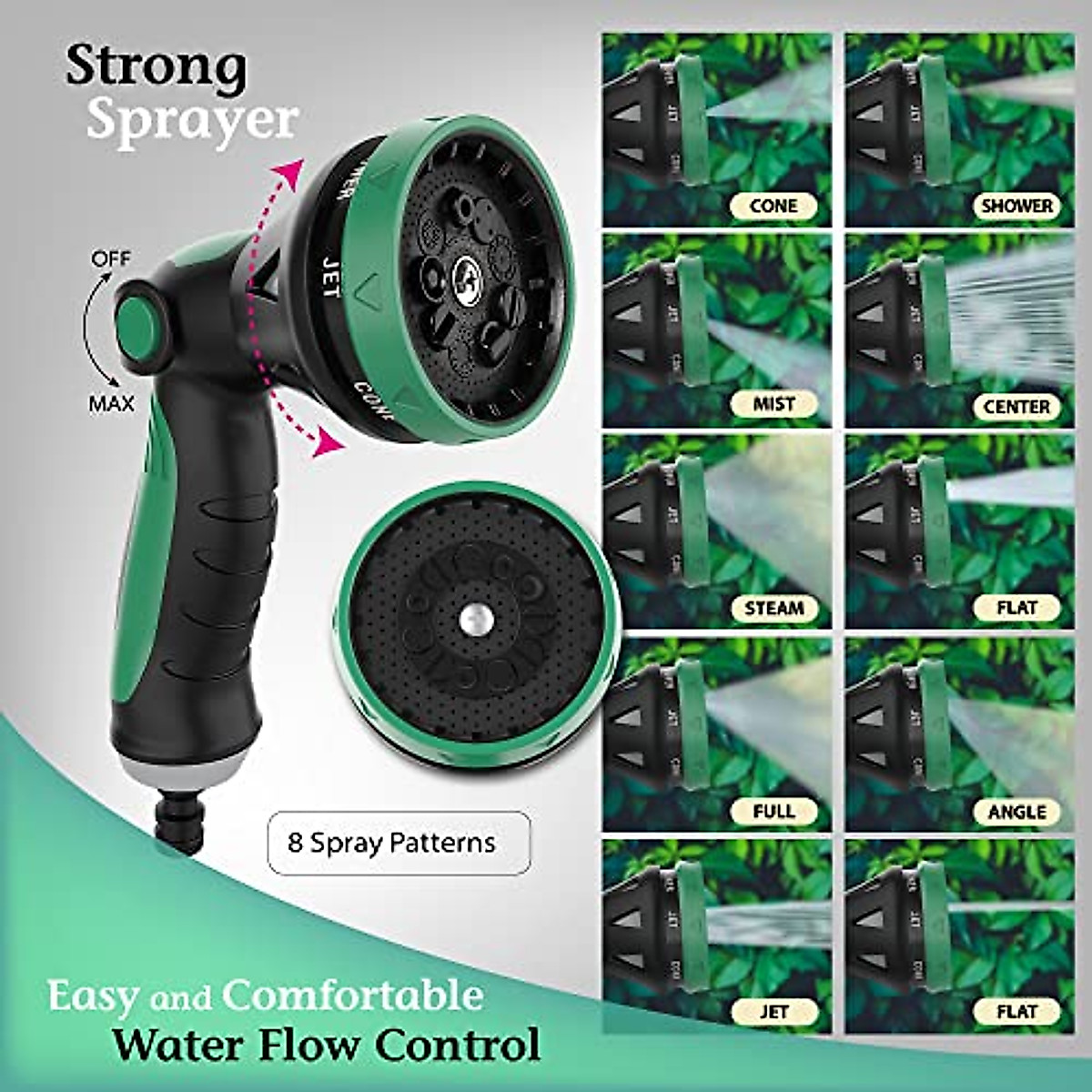 IMPACTHOR Garden Hose Reel Cart - 4 Wheels Heavy Duty Hose Cart, Nozzle & Waterproof Cover Cart Included - Holds up to 250 Feet 5/8 Inch Hose