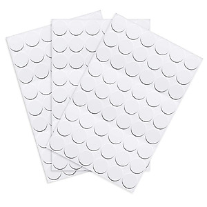 uxcell Screw Hole Covers Stickers Textured Plastic Self Adhesive Stickers for Wood Furniture Cabinet Shelve Plate 21mm Dia 162pcs in 3Sheet White