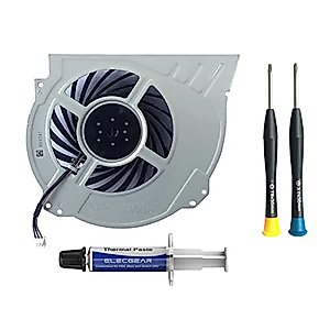 ElecGear Replacement Internal Cooling Fan for PS4 Pro CUH-7xxx – CPU Heatsink Cooler, Arctic MX-2 Thermal Compound Paste, TR8 Torx Security, PH0 Screwdriver Repair Tool Kit for PlayStation 4 Pro