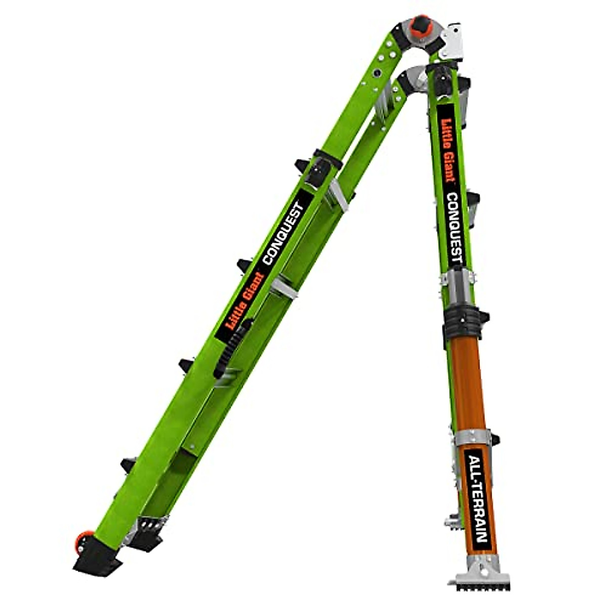 Little Giant Ladder Systems Conquest 2.0 All-Terrain, M17, 17ft, Multi-Position Ladder with Adjustable Outriggers, Fiberglass, Type 1A, 300 lbs Weight Rating, (17107-001)