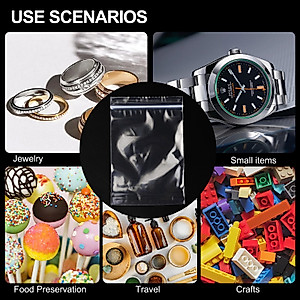 AGBOLO 1200Pcs Small Plastic Bag for Jewelry, 3x4'' Small Zip Bag Baggies Resealable, 2 Mil(2 Layer) Durable Small Zip Bag for Pill and Small Business - Clear