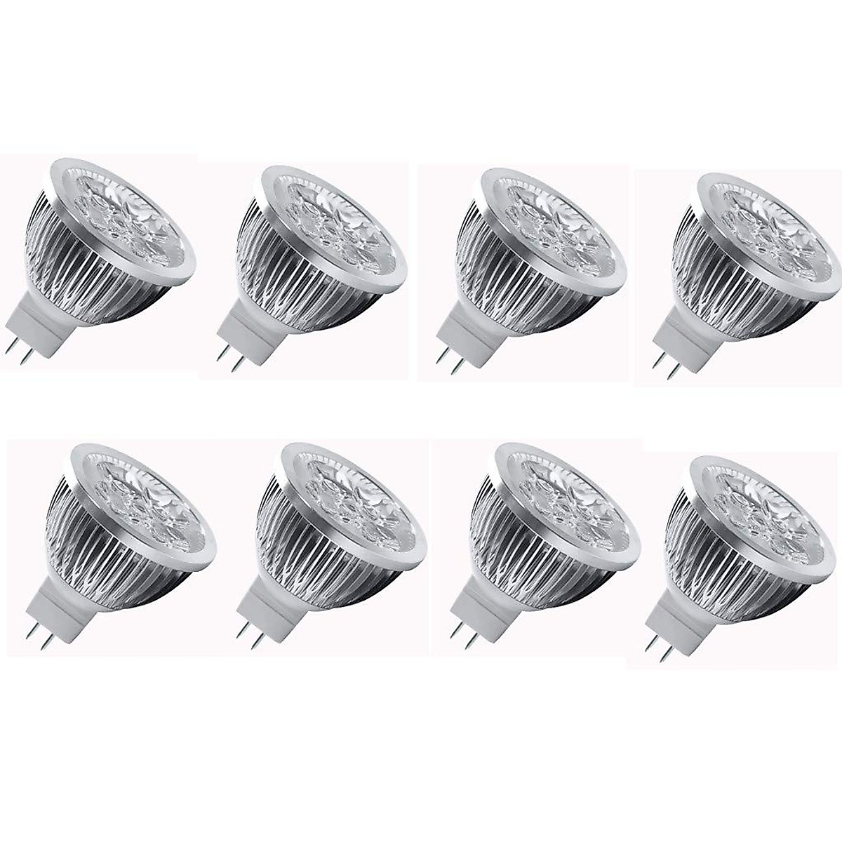 JKLcom 4W LED MR16 Bulbs 12V 4W LED Spotlight Bulb for Landscape Track Light, MR16 GU5.3 Base,12 Volt,4W(35W Equivalent Halogen Replacement),Warm White 3000K,8 Pack