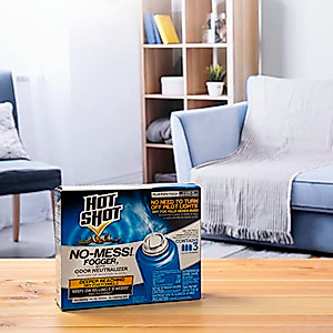 Hot Shot No Mess Fogger With Odor Neutralizer, Kills Roaches, Ants, Spiders & Fleas, Controls Heavy Infestations, 3 Count, 1.2 Ounce
