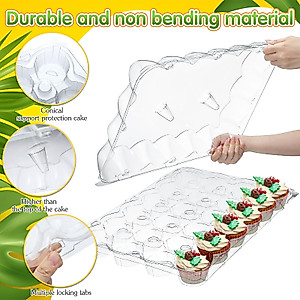 Roshtia 24 Count x 30 Sets Stackable Cupcake Containers with 900 Pcs Cupcake Liners Cupcake Carrier Holders Clear Mini Cupcake Holder Disposable Plastic Cupcake Boxes with Detachable Lid