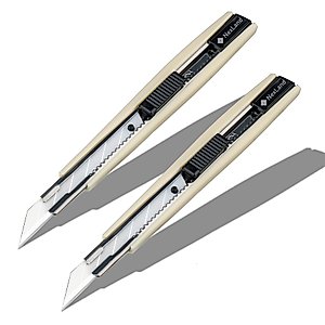 NexLand 2pack S1-P 9mm Utility Knife 30 Degree Tip with G3 Ultra-Sharp Ceramic Blade Snap Off Right Hand