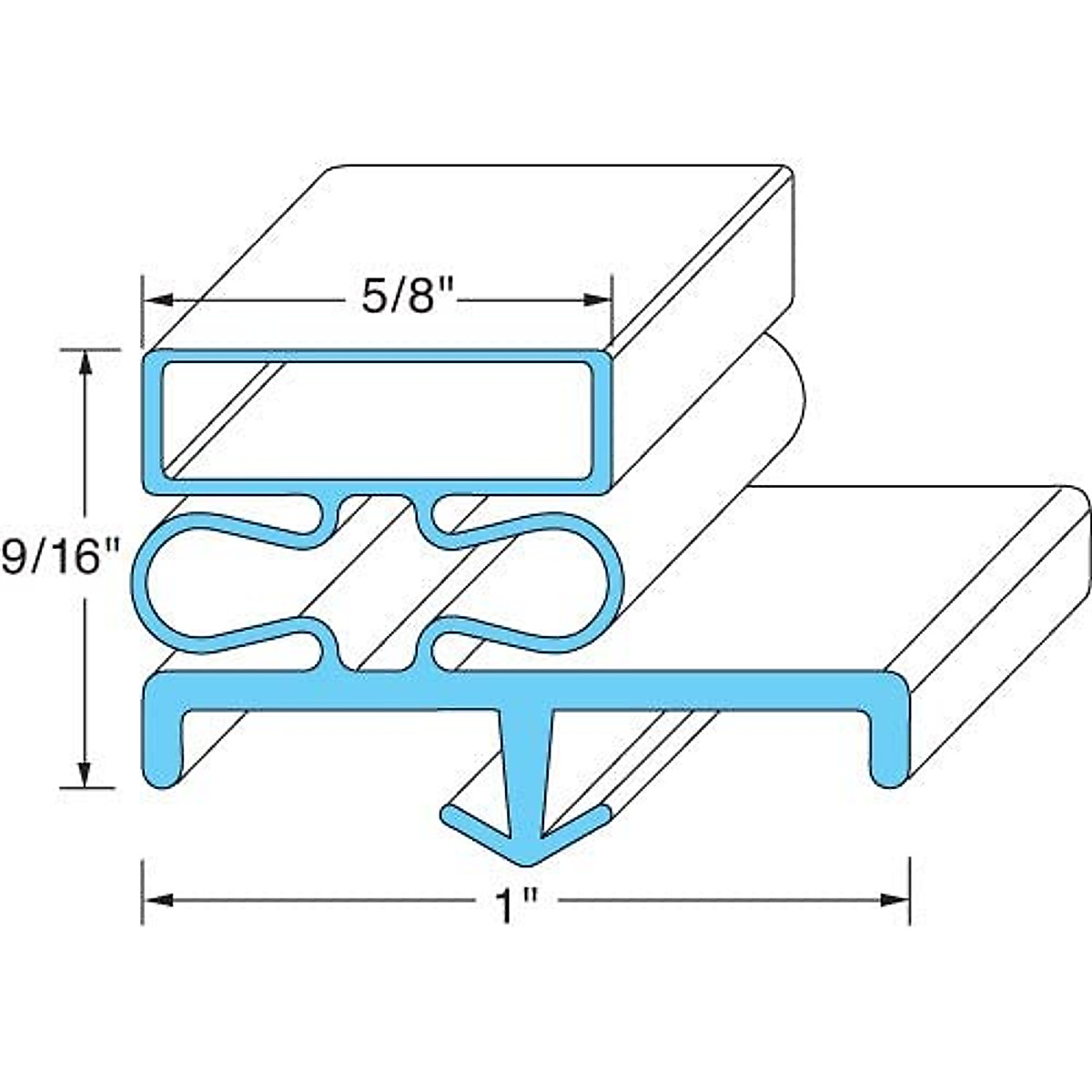 Passeal – 37453 Door Gasket Size - 27 3/4 x 78 1/2 - Nor-Lake Door Seal for Cooler or Freezer – Compatible with Nor-Lake 37453 Refrigeration Gasket