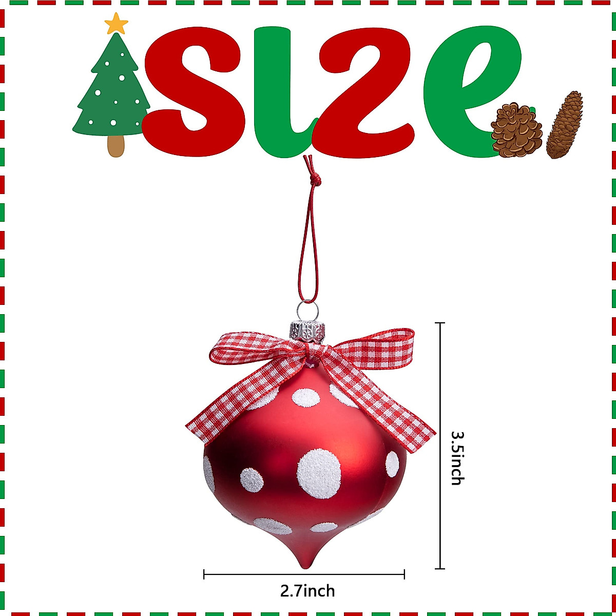 12 Pcs Peppermint Candy Cane Ornament Set - 3.5 x 2.7 Inch Hanging Ornaments for Christmas Tree Party Home Decoration
