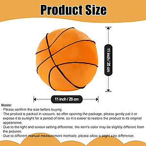 zhidiloveyou 11" Plush Basketball Pillow Stuffed Sport Ball Toy Decor Gifts for Boys Girls