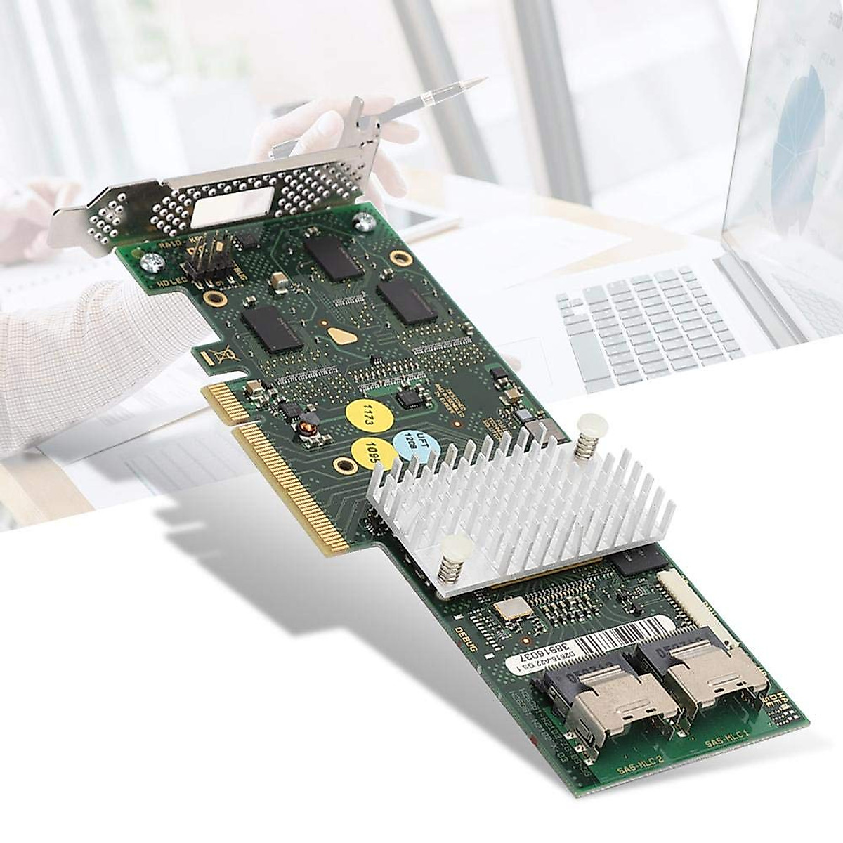 ASHATA SAS Controller 8-Port SATA+SAS Ports SAS2108 SATA/SAS Raid 6Gbs 512M Cache Controller Low Baffle,Support to 32 for SAS SATA Endpoint Devices