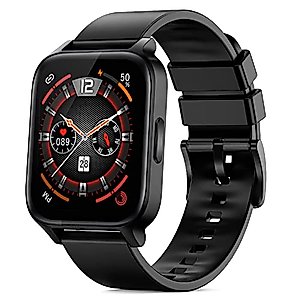 Joombonpia Smart Watches for Men,1.69" Touch Screen Fitness Trackers with Heart Rate Sleep Blood Monitor IP67 Waterproof with Pedometer 24 Sports Mode Smartwatch for Android iOS Phone(Black)