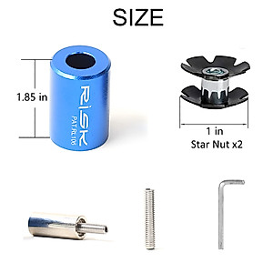 BSSOK Bike Fork Star Nut Setting Tool with 2 Bicycle Star Nut and 6-Hexagonal Wrench (for Size 1-1/8")