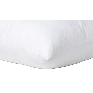 L' COZEE Premium Feather and Down Pillow Insert, Decorative Throw Stuffer Inserts, Hypoallergenic, Cotton Cover, White (17x17)'