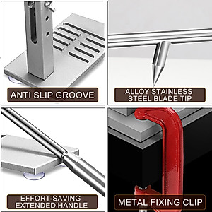 Oyster Shucker Machine,Upgraded Stainless Steel Oyster Clam Opener with Strong Suction Cup,Adjustable Oyster Shucker Tool Set,Oyster Opener Tool for Home,Clam Shucker Tool with Knives,Glove & G-Clip