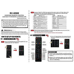 Universal TV Remote for Samsung,LG, Sony, Sharp, Vizio, Philips, Toshiba, Hitachi, Sanyo, JVC, TCL, Hisense, Vestel, Seiki, Insignia, Magnavox, haier, Panasonic All Series TV
