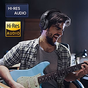 Active Noise Cancelling Headphones, LTXHorde Wireless Over Ear Bluetooth Headphones with 40H Playtime, 5 EQ Modes, Deep Bass, Built-In HD microphone, Foldable, Comfortable Fit for Home, Office, Travel