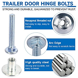 Fuoequl Trailer Hasp Bolt Kit for Trailer Cam Action Hasp