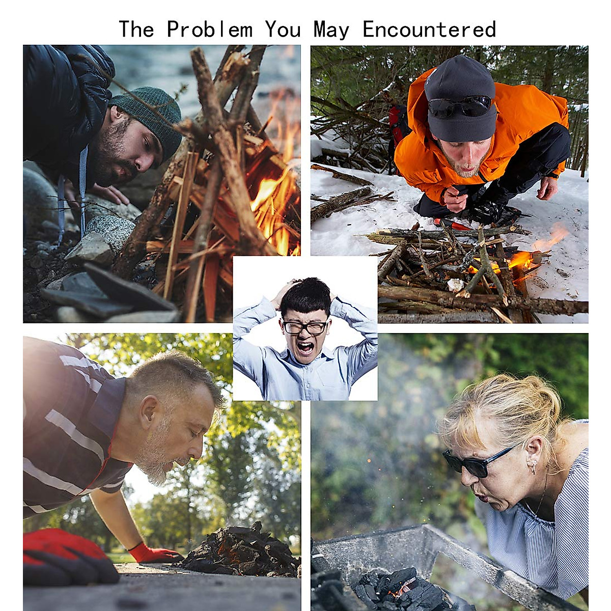 Fireplace Bellows Indoor. Large Capacity Fire Blower for Fireplace, Fire Pit, Stove, BBQ, Outdoor Camping.Foot Air Pump with Collapsible Blower Pipe