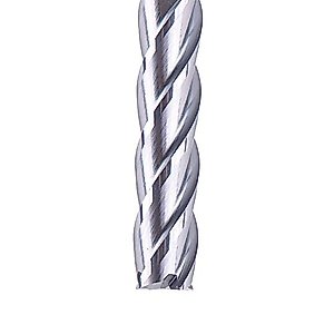 SpeTool 12411 4 Flutes Carbide CNC Square Nose End Mill, 1/4 inch Shank Diameter, 3 inch Long, Upcut CNC Router Bit with Coated