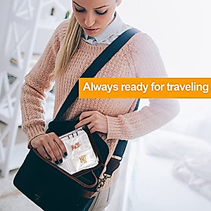 DIRZA Jewelry Travel Organizer Earring Case Transparent Jewelry Storage Book Clear Booklet Zipper Pouch Bag for Necklaces, Earrings, Rings, Bracelets 96 pocks