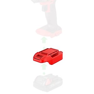 NovaQuantic Adapter Upgrade for Bauer 20V Cordless Tools - Compatible with Milwaukee M18 Red Li-Ion Batteries for Power Supply, No Charging Function - (New Version) - Adapter Only