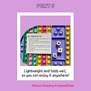 DOROTHY`S ATTIC Pop Fidget Game with dice, Big Bubble Pop Board with Three Math Dices, Math Games for Addition Subtraction Multiplication Division, Sensory Toys for Parent-Child time.