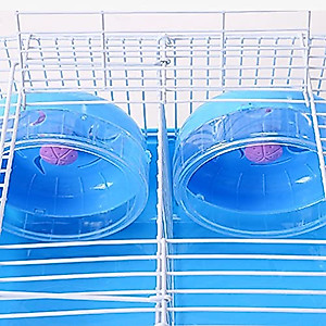 Wheel Delicate Hamster Dating cage Two Mice Fighting Isolation Cage for Pet Blue Isolation Cage Pet House Pet for Hamster Hedgehog Bunny Chinchilla Hamster Cages