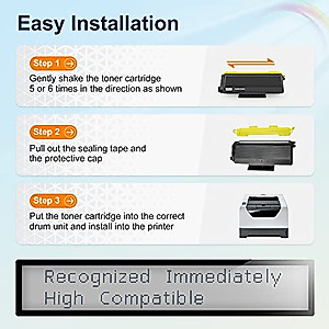 TN580 TESEN Compatible Toner Cartridge Replacement for Brother TN580 TN650 TN550 for Brother HL-5370dw HL-5250DN MFC-8690dw HL-5340D HL-5240 MFC-8480DN MFC-8860DN MFC-8890DW MFC-8690DW Printer 4 Packs
