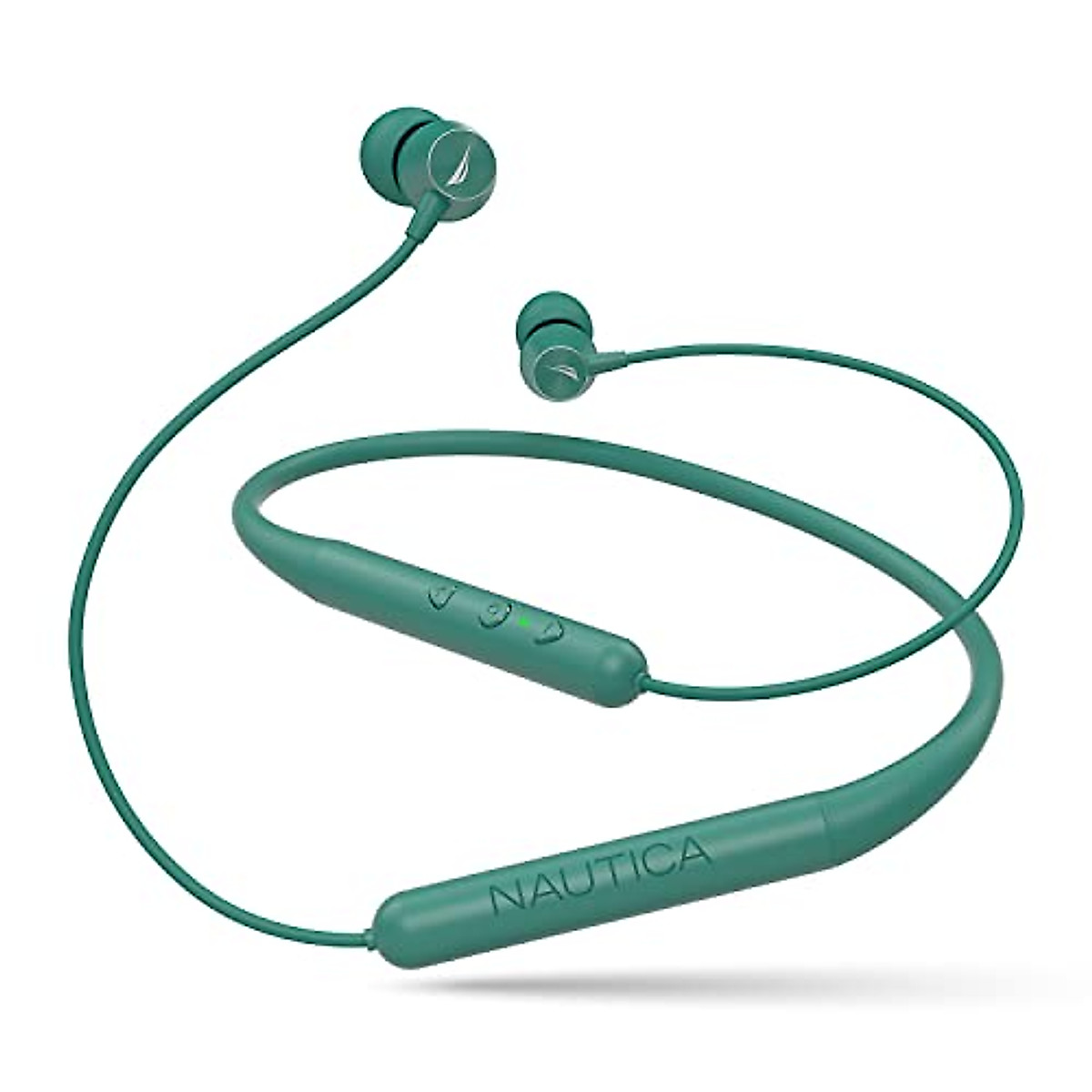 Nautica B310 Sport Wireless Bluetooth Earphones with Type-C Charging Cable, Neckband Earphones Magnetic Earbuds, Bluetooth v5.0 Earphones High Volume Levels, Flexibility, Portable Sweat Proof (Green)