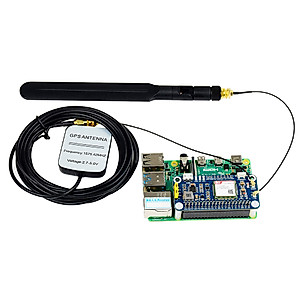 NB-IoT/Cat-M(eMTC)/GNSS HAT for Raspberry Pi 4B/3B+/3B/2B/B+/A+/Zero/Zero W Based on SIM7080G,Globally Applicable,Onboard USB Interface and Voltage Translator SIM Card Slot Support ONLY 1.8V SIM Card