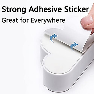 Hikinlichi Magnetic Key Holders Adhesive Key Hanger Organizer 2 Pack White Cloud Key Ring Keychains Hooks Racks 4 Strong Magnets Decorative Wall Mount Holder Fridge Magnets Wall Door Entryway Kitchen